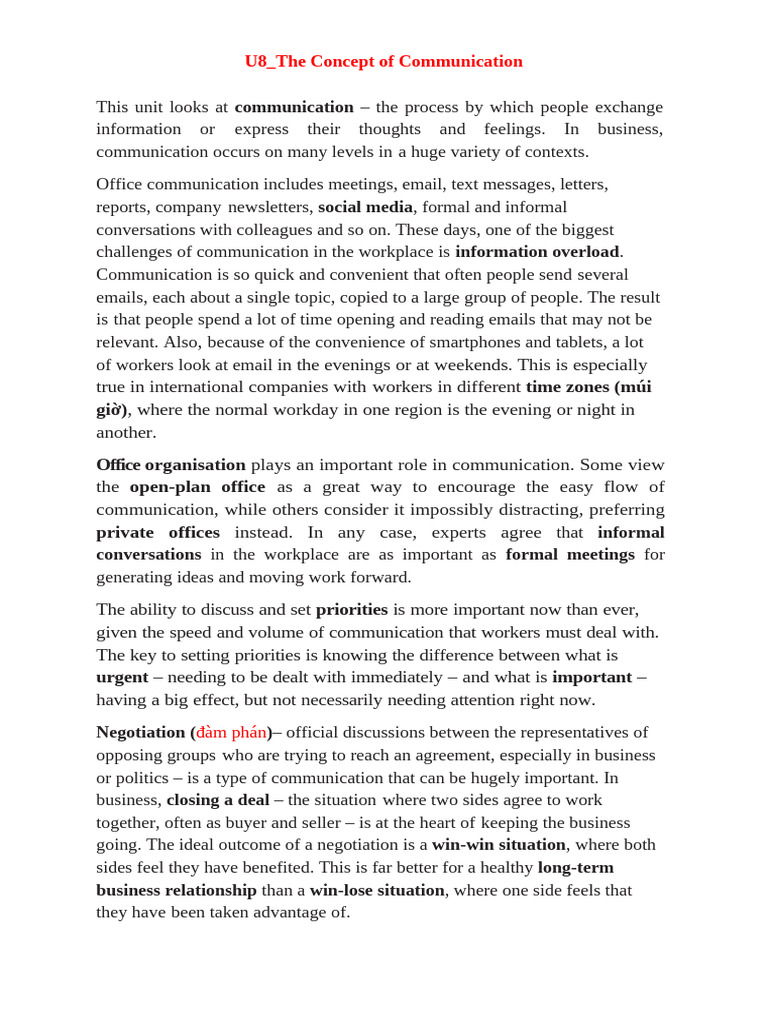 U8 - The Concept of Communication | PDF
