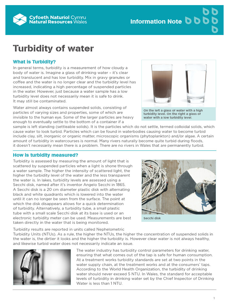 Information Note Turbidity | PDF | River | Erosion
