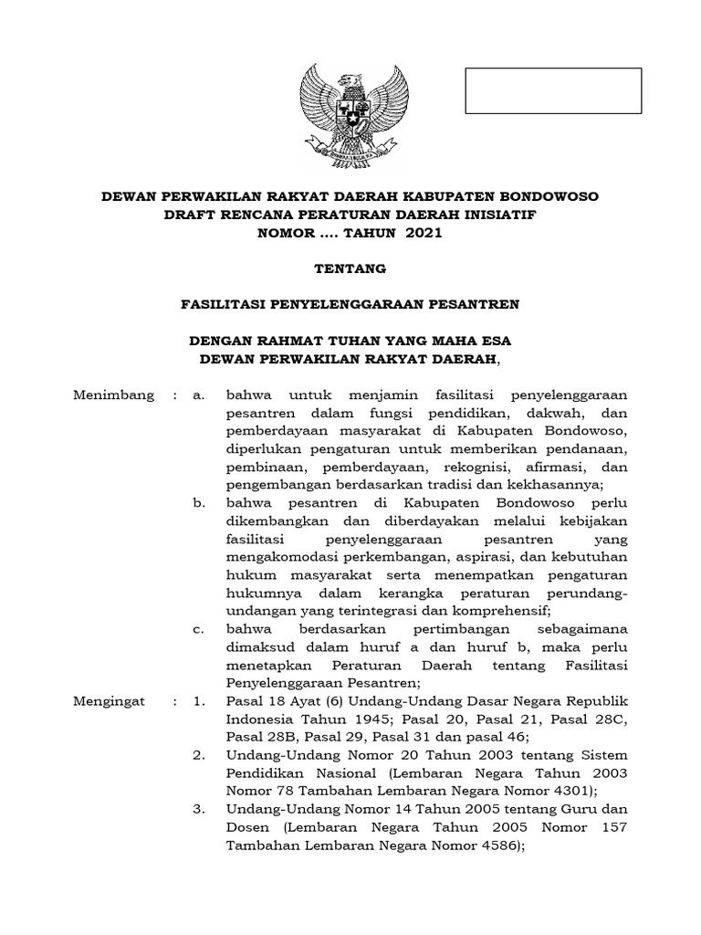 RAPERDA PESANTREN FIXED | PDF