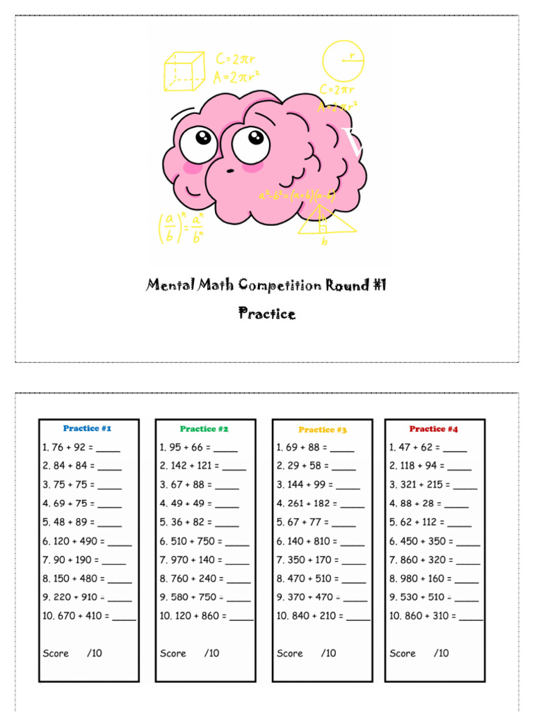 Grade-4-Mental-Maths-Worksheet - Practice | PDF