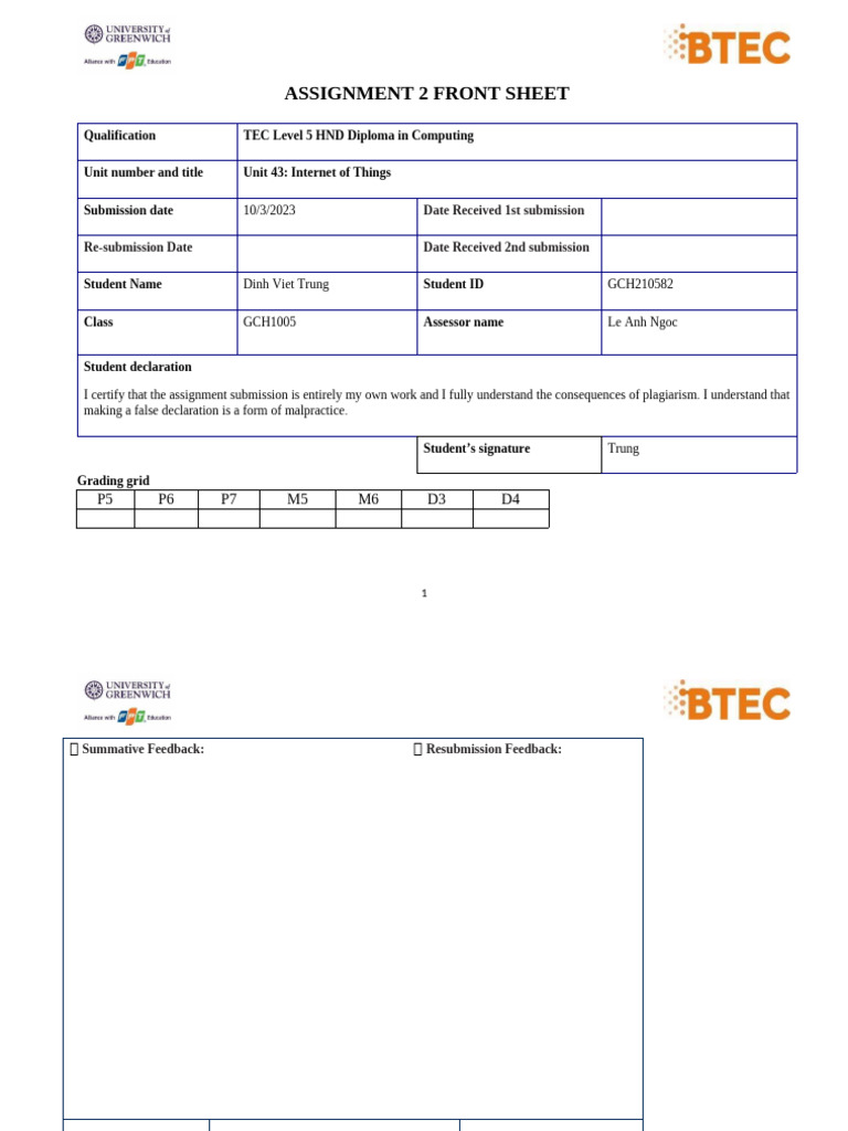 FILE - 20230310 - 171408 - 1 - 43-IoT - Assignment 2 IOT DVT GCH1005 2023 | PDF | Internet Of ...
