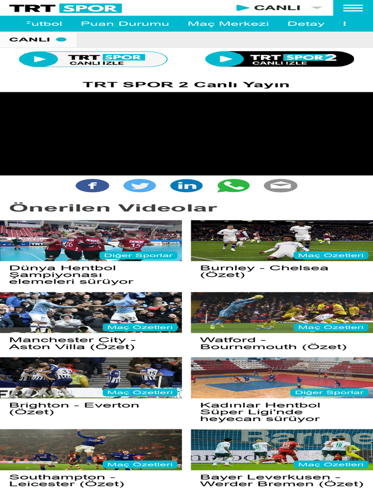 TRT SPOR 2 Canlı Yayın Canlı Yayın - TRT Spor - Türkiye`Nin Güncel Spor Haber Kaynağı | PDF