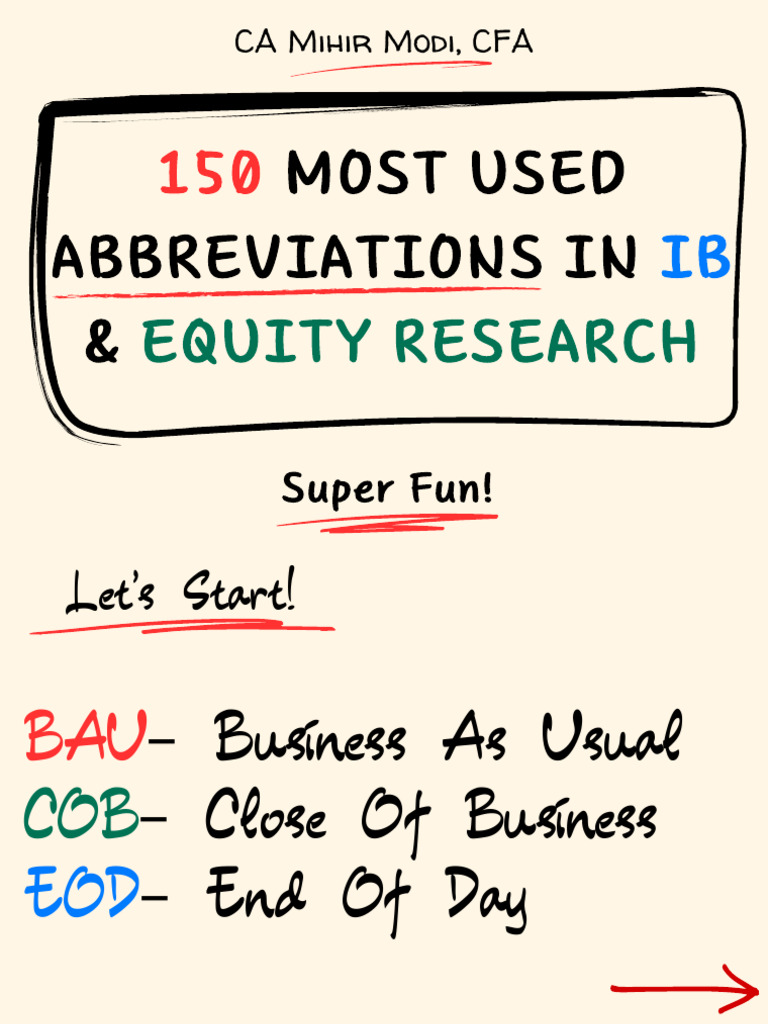 Financial Acronyms Glossary | PDF | Internal Rate Of Return | Corporations