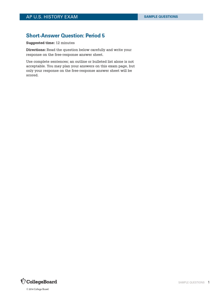 Interpretation SAQ Reconstruction | PDF | Reconstruction Era | Society ...