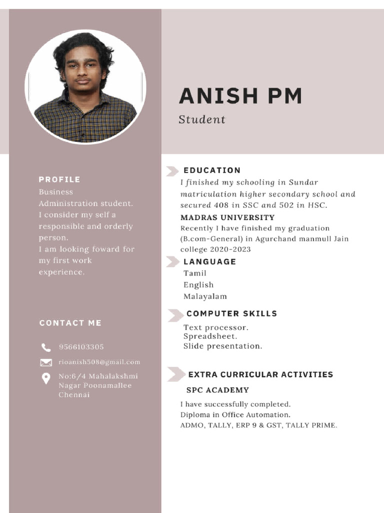 Aspiring Business Admin Graduate | PDF