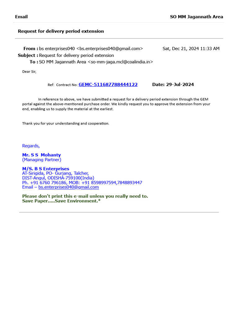 Request for DP Extension Approval | PDF