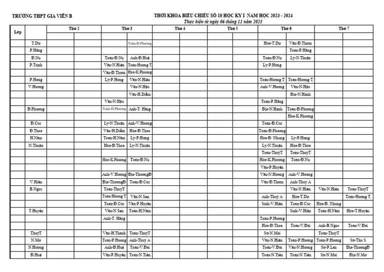 2023-2024. TKB Day Them So 10 (06.11.2023) - HS | PDF