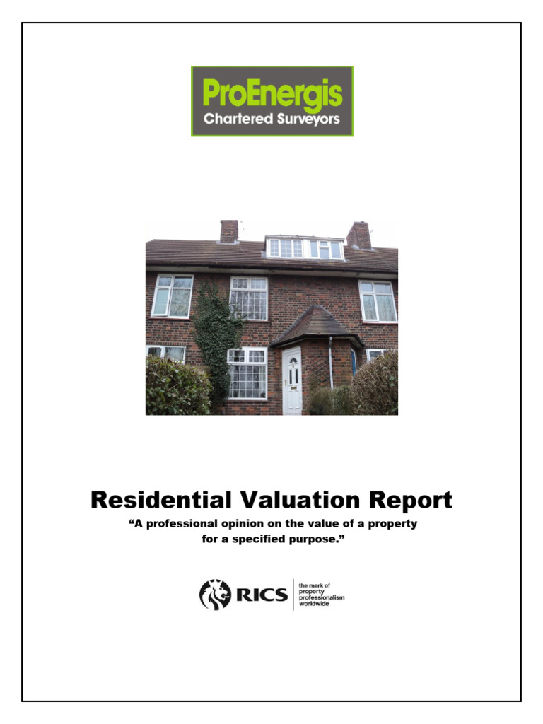 Residential Valuation Report | PDF | Real Estate Appraisal