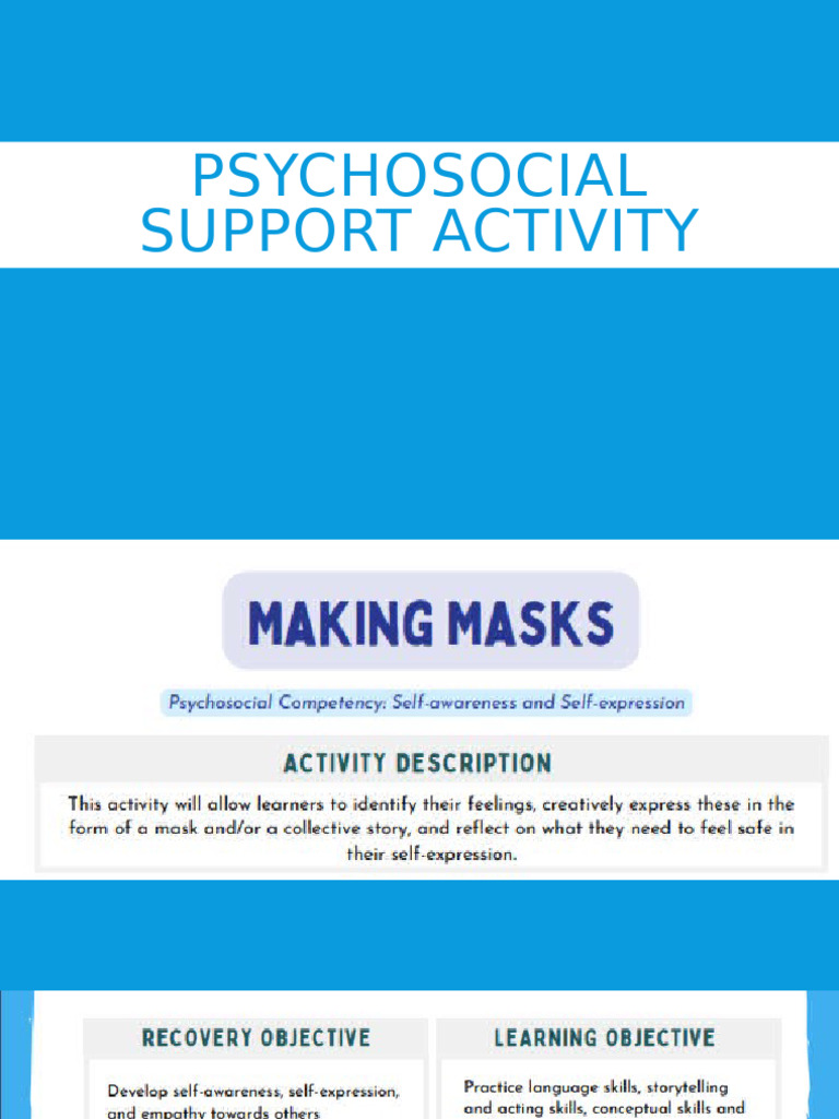 Psychosocial Support Activity Pack 2 | PDF