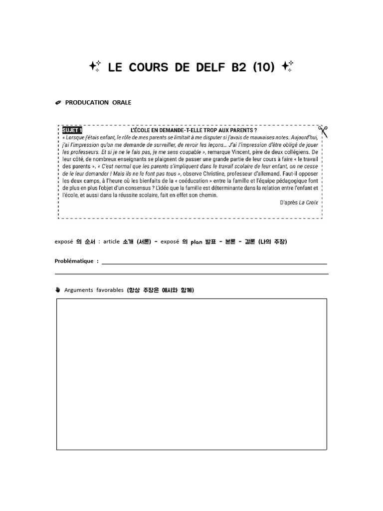Le Cours de Delf B2 | PDF