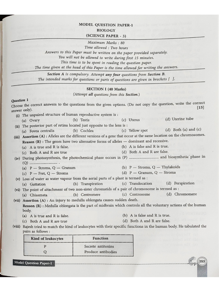Biology Unsolved Pprs ClassX | PDF