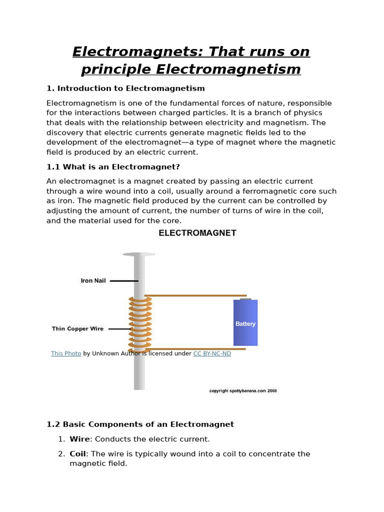 Electromagnet | PDF | Inductor | Magnetic Field