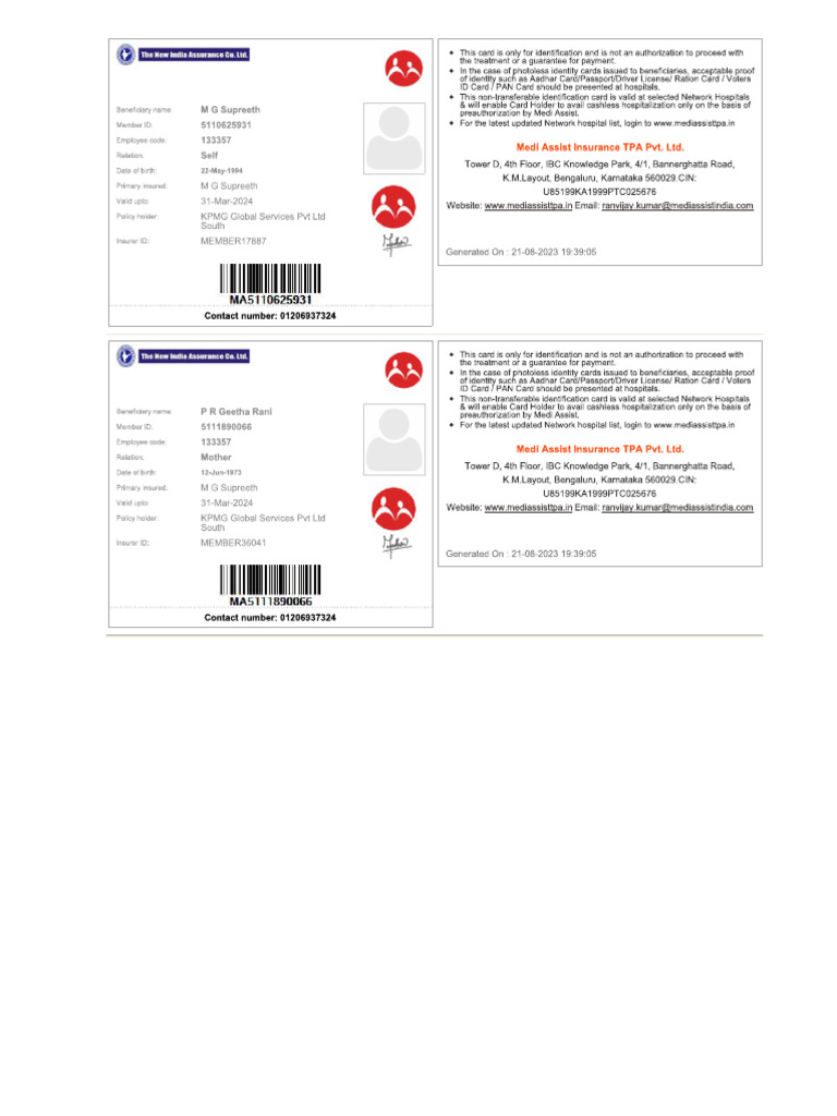 Medi Claim Ecard | PDF