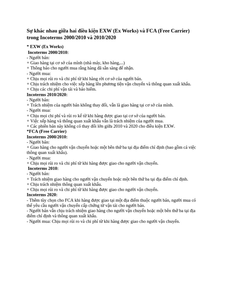 Sự khác nhau giữa hai điều kiện EX1 | PDF