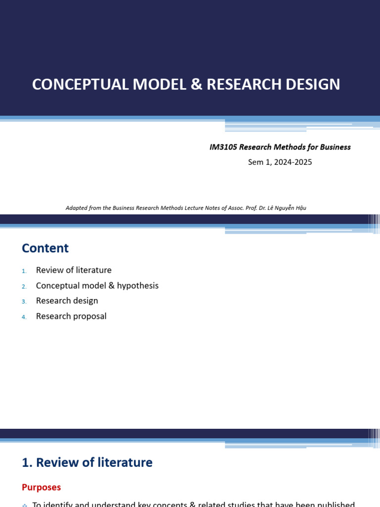 L3 _ Conceptual Model Research Design | PDF | Hypothesis | Methodology
