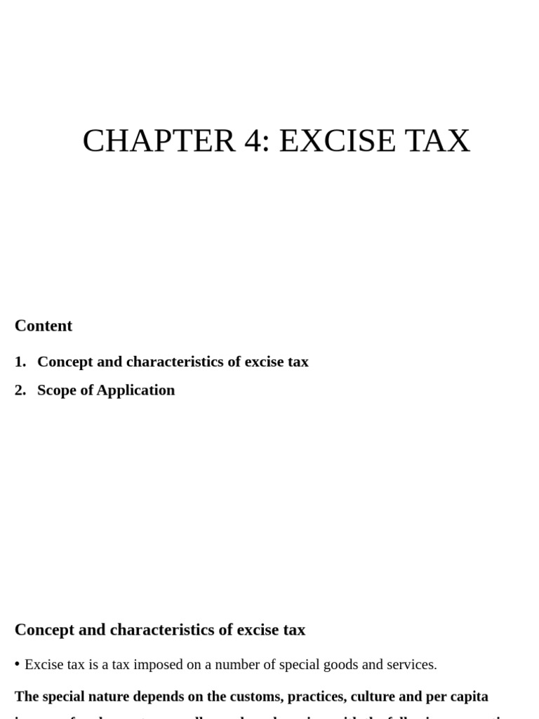 Understanding Excise Tax: Key Concepts | PDF | Taxes | Value Added Tax