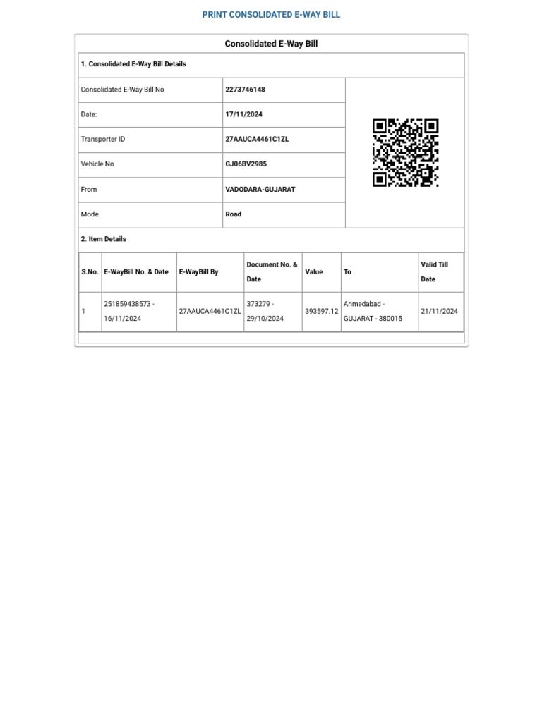 E-Way Bill | PDF