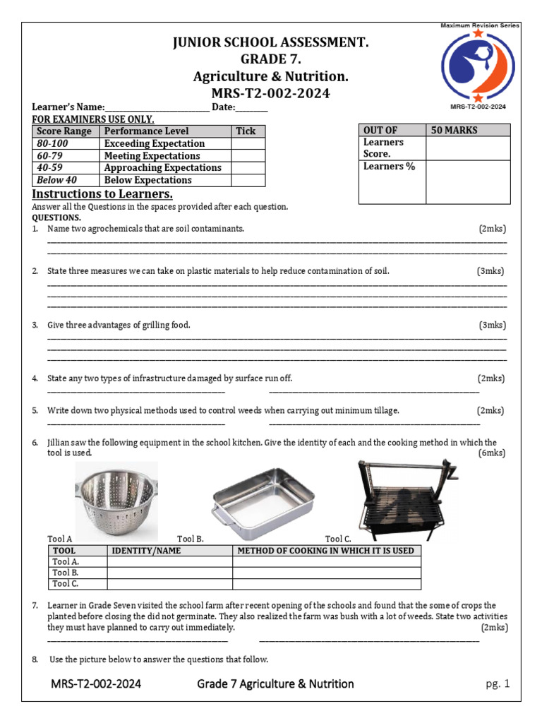 G7-T2-002 Agriculture & Nutrition. | PDF | Weed | Vegetables