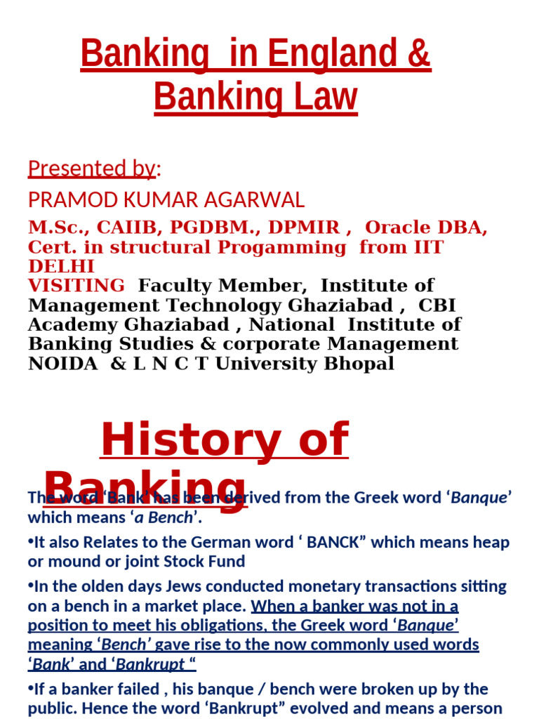 Banking Law Overview and History | PDF | Negotiable Instrument ...