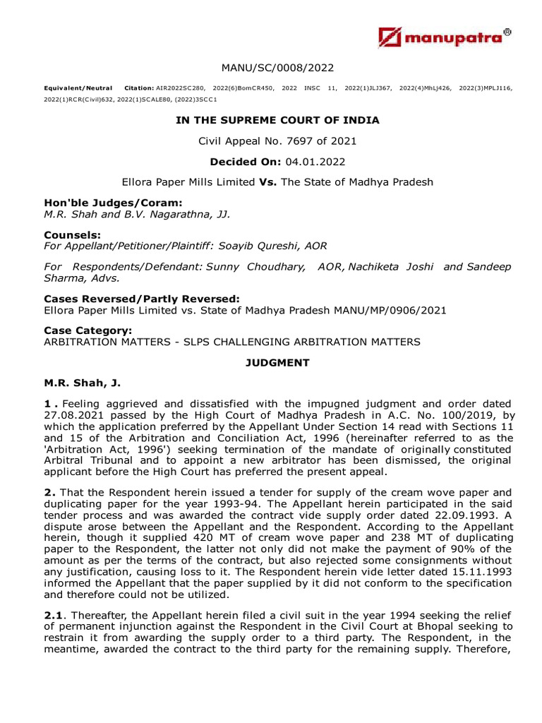 Ellora Paper Mills Limited Vs The State of Madhya ...