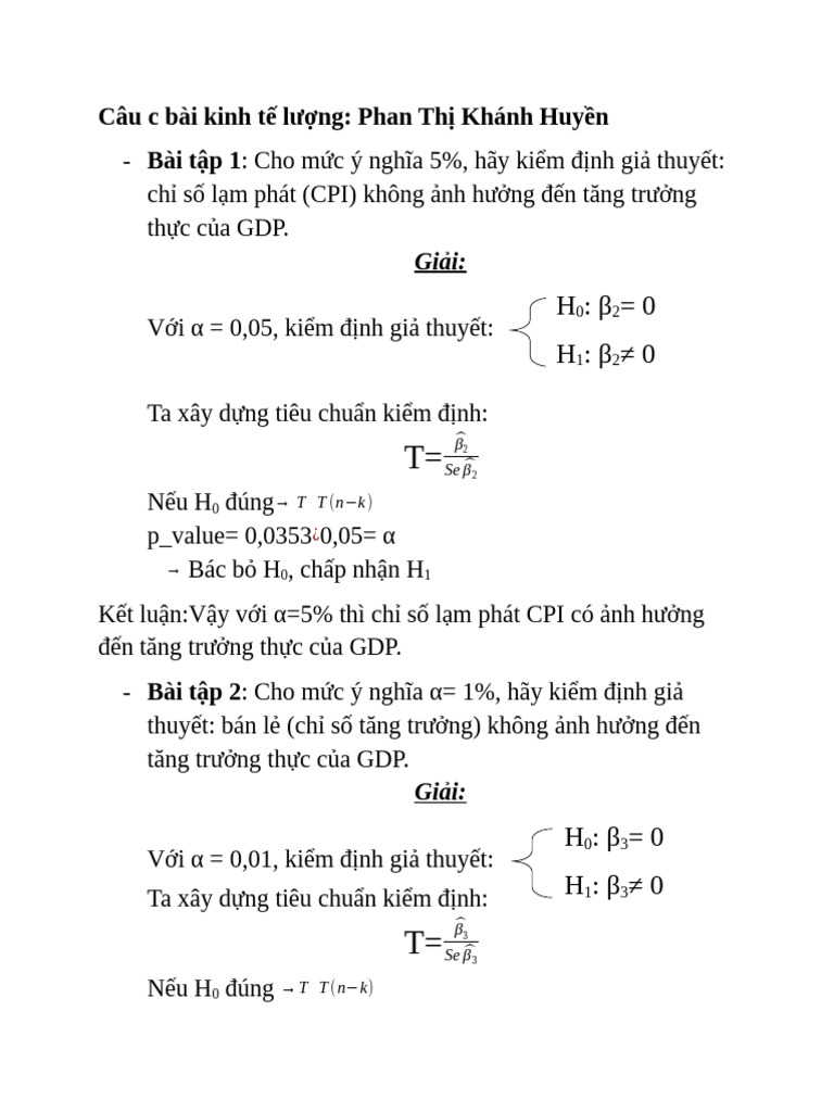 Bài Tập KTL | PDF