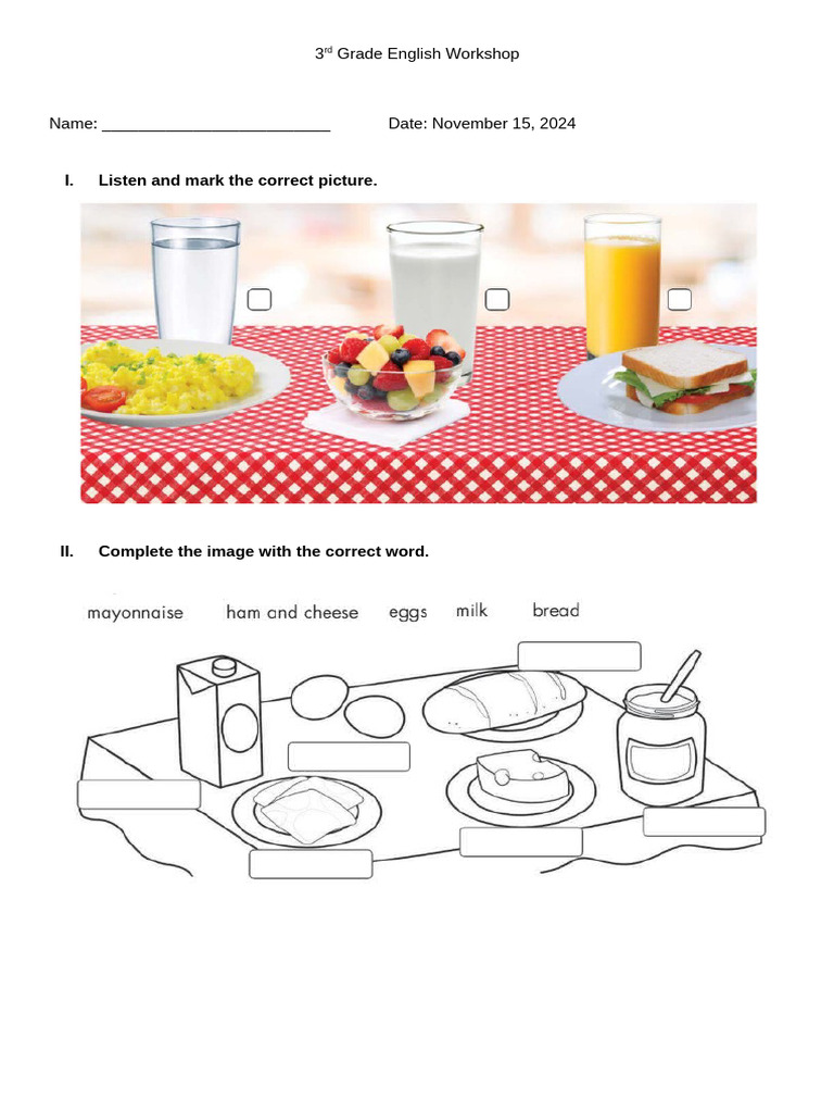 3rd Grade English Activities Pdf