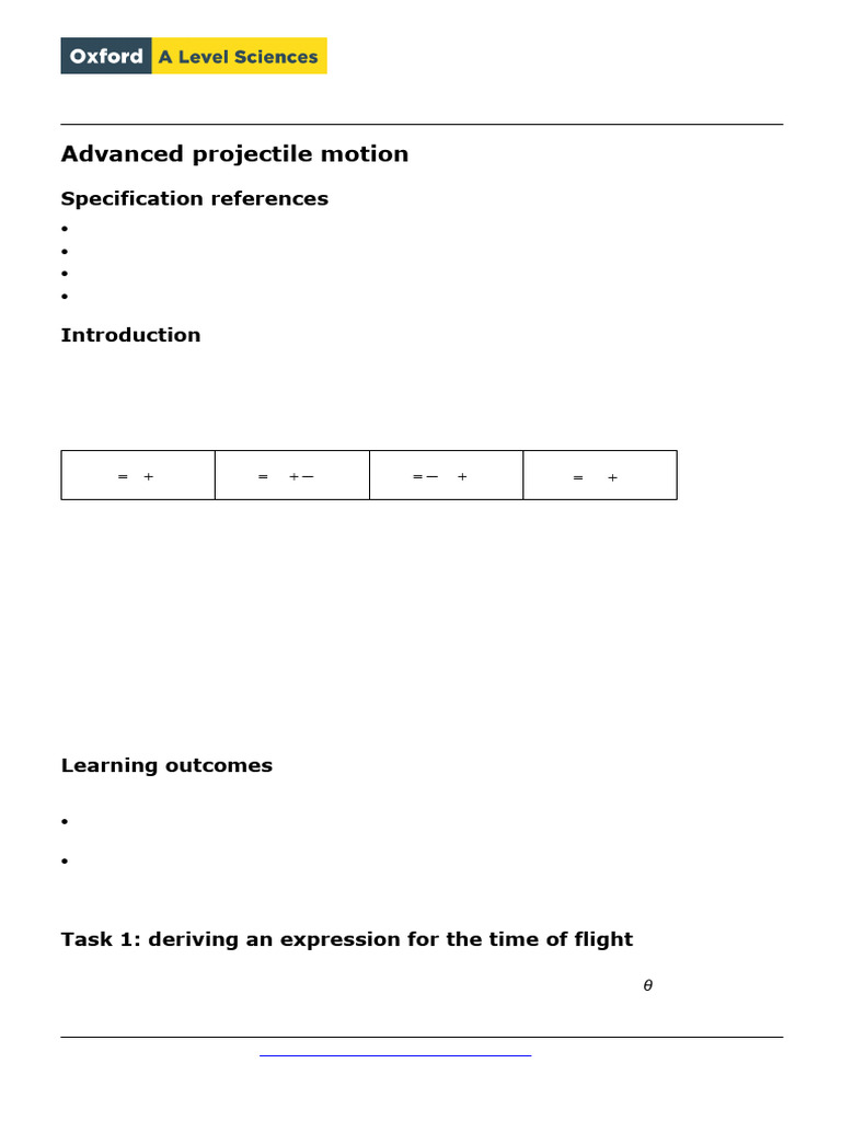 Projectile Motions Stretch and Challenge | PDF | Projectiles | Dynamics ...
