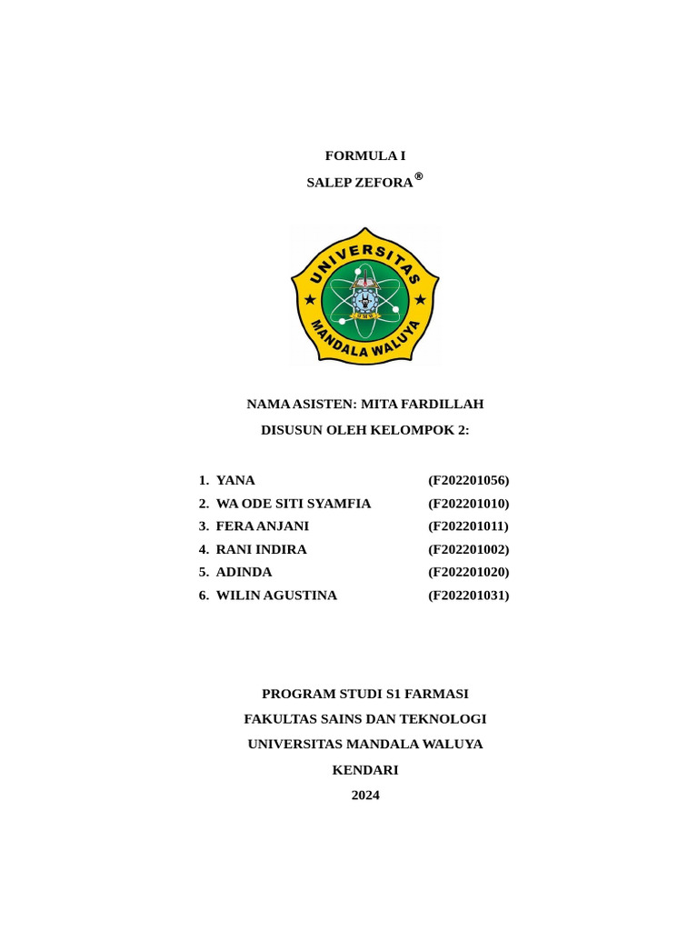 Formula Salep 1 | PDF