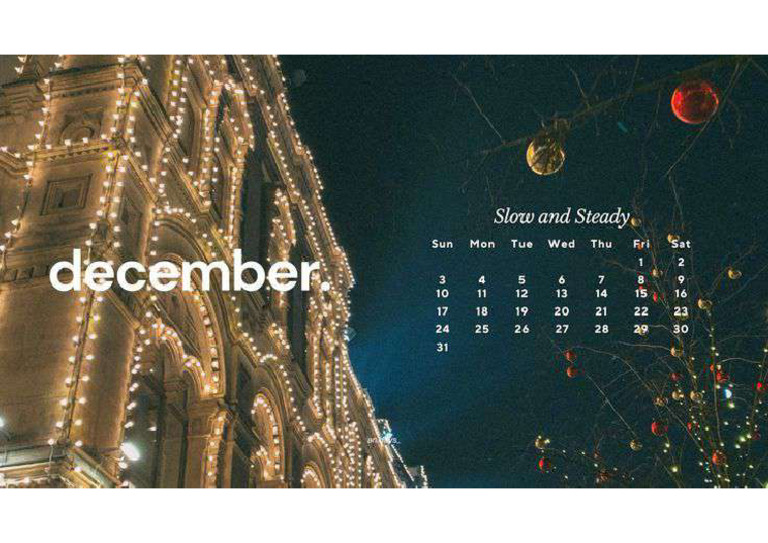 December Aesthetic Wallpaper and Calendar | PDF