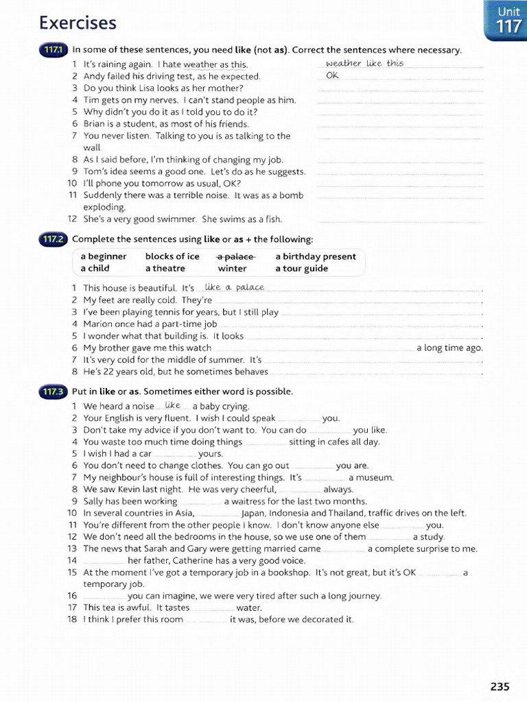 English Grammar in Use As Like | PDF