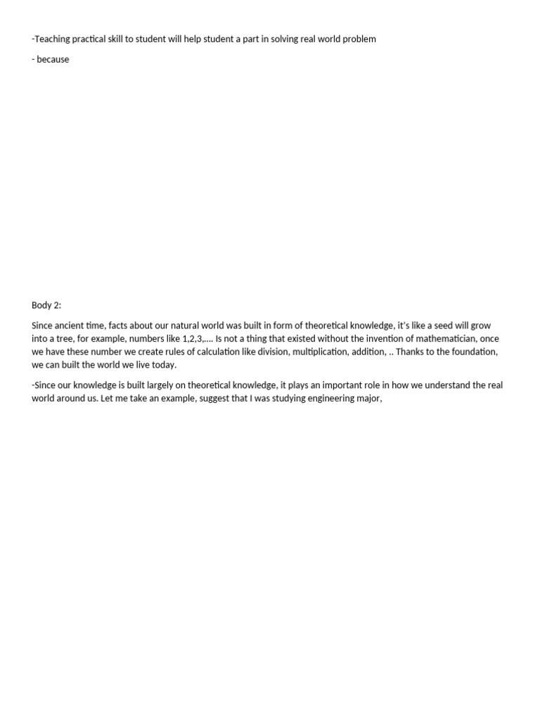 Teaching Practical Skill To Student Will Help Student A Part in Solving ...