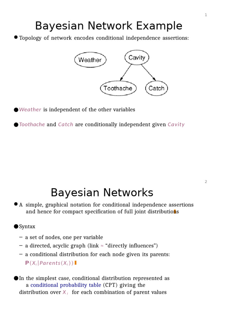Lecture Bayesian Networks | PDF | Bayesian Network | Bayesian Inference Lecture Bayesian Networks | PDF | Bayesian Network | Bayesian Inference