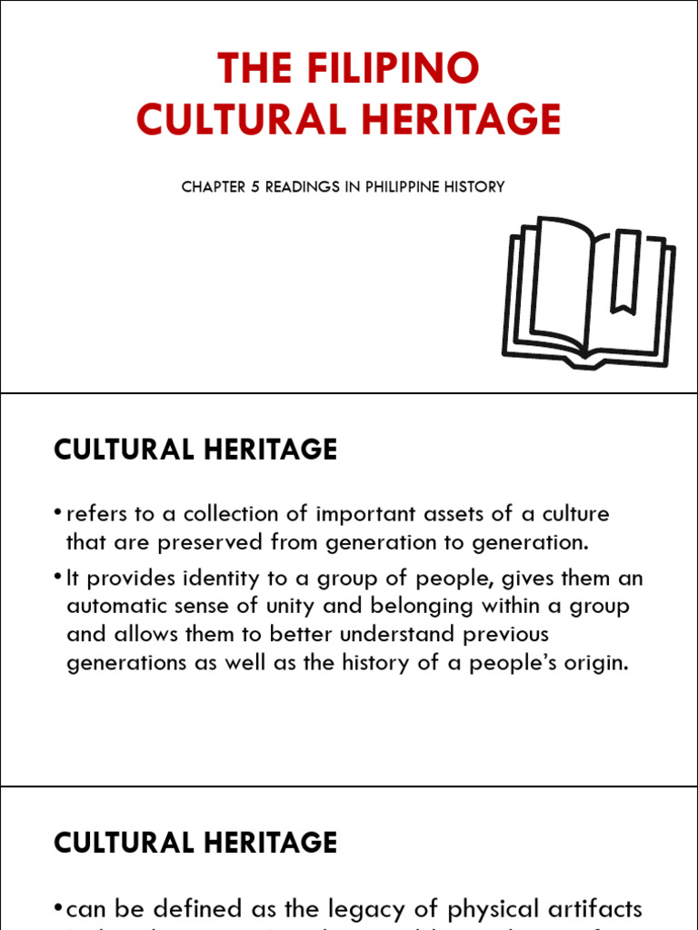 Tchapter 5 THE FILIPINO CULTURE | PDF | Cultural Heritage | Philippines