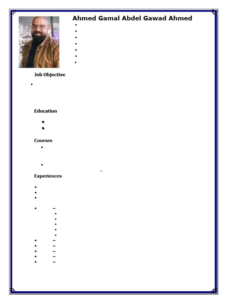 Ahmed Gamal CV PDF | PDF