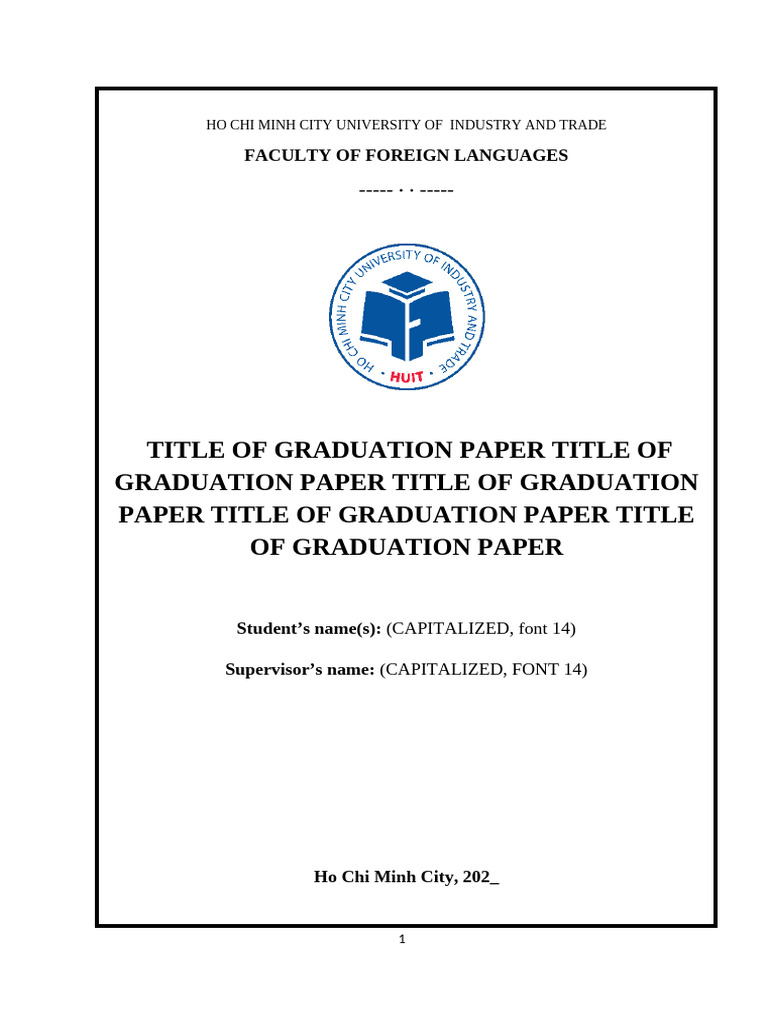 Graduation Paper Template 2024 | PDF | Teachers | Slang