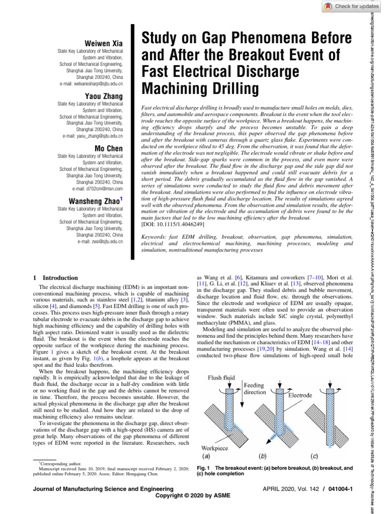 Study of Gap Phenomenon Before and After Breakdown Event of Fast ...