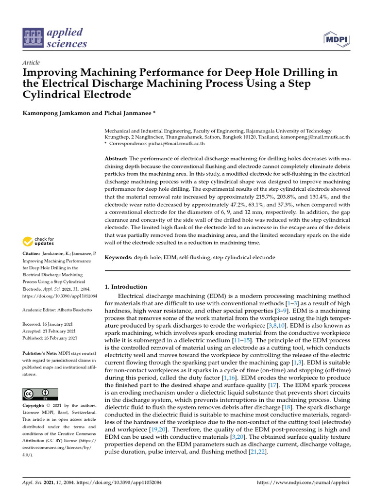 Improving Machining Performance For Deep Hole Drilling in The ...