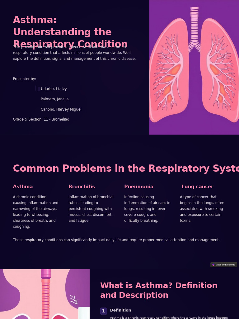 Asthma Understanding The Respiratory Condition | PDF | Asthma | Cough