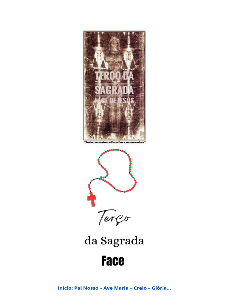 Terço da Sagrada Face_20240128_091835_0000 | PDF | Rosário | Oração