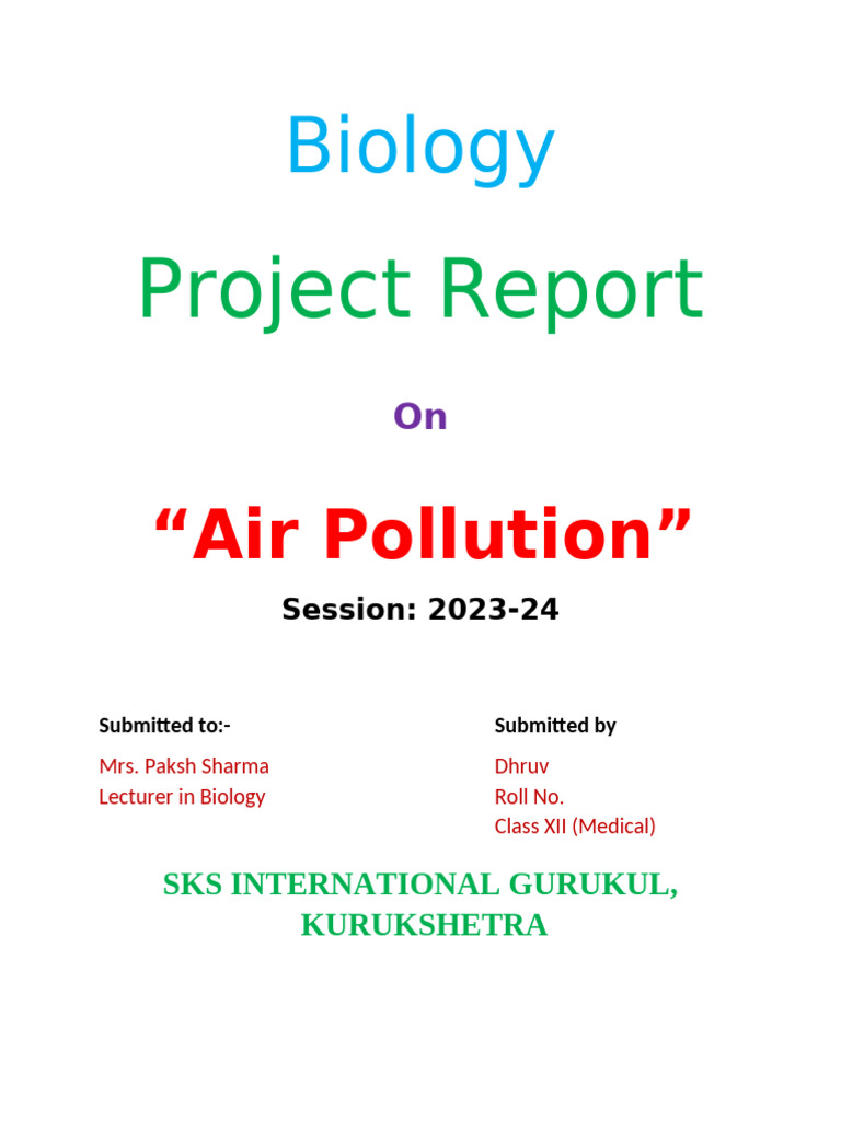 Air Pollution | PDF | Atmosphere Of Earth | Air Pollution