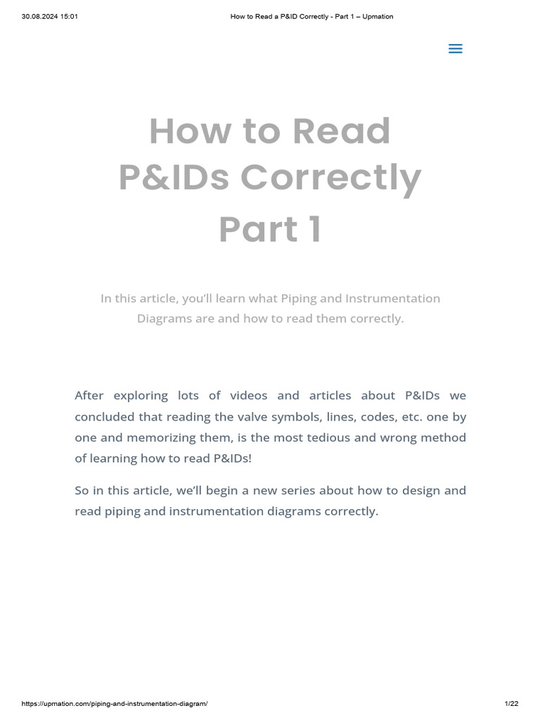 How To Read A P&ID Correctly - Part 1 - Upmation | PDF | Instrumentation | Sensor
