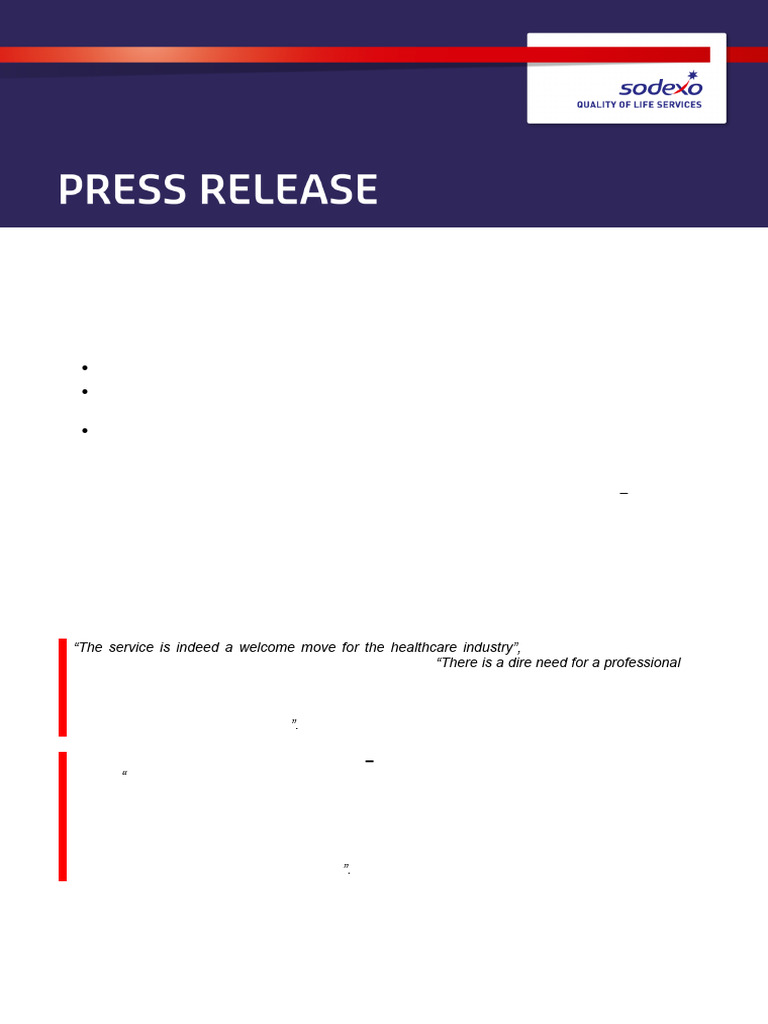 Sodexo India Launches First-Ever Biomedical Equipment Maintenance App ...