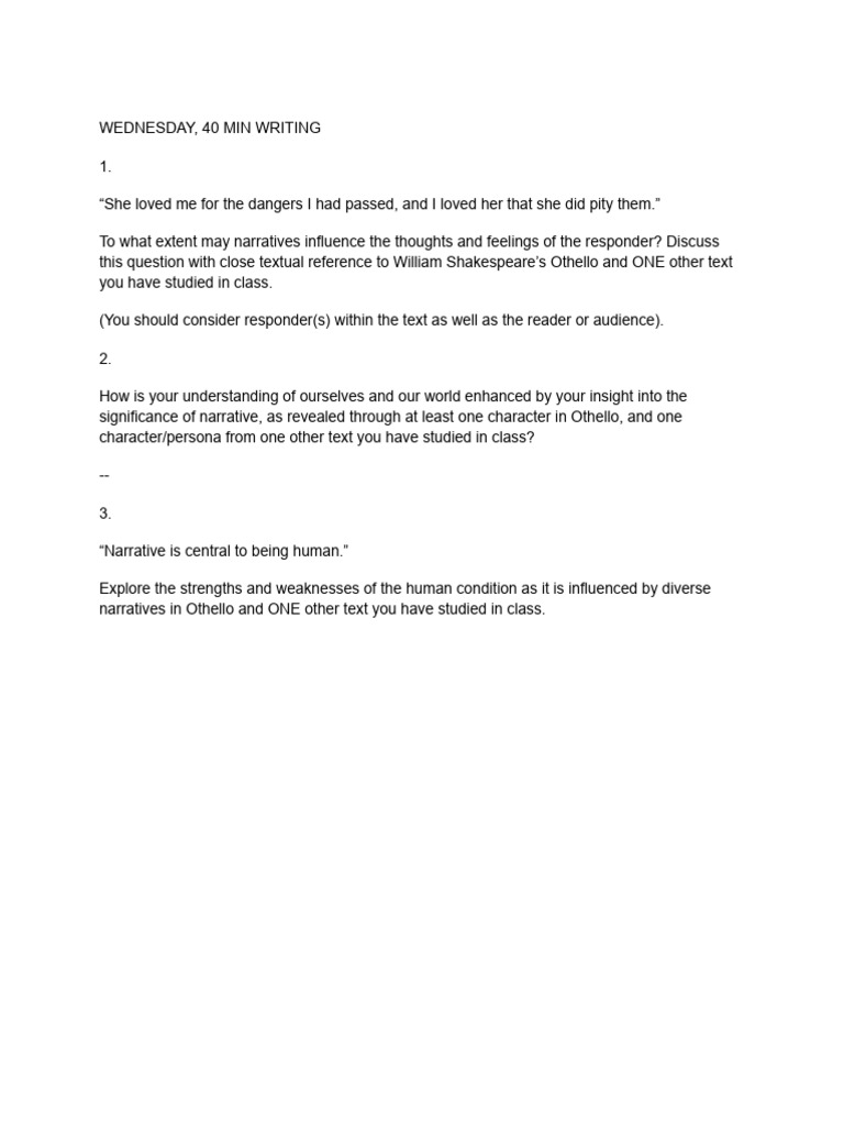 English Advanced - Questions | PDF
