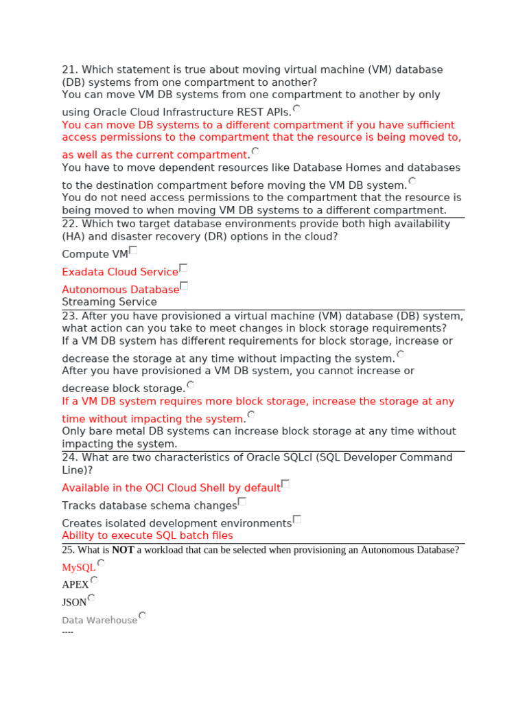 Fusion OCI Q&A_3 | PDF | Cloud Computing | Databases