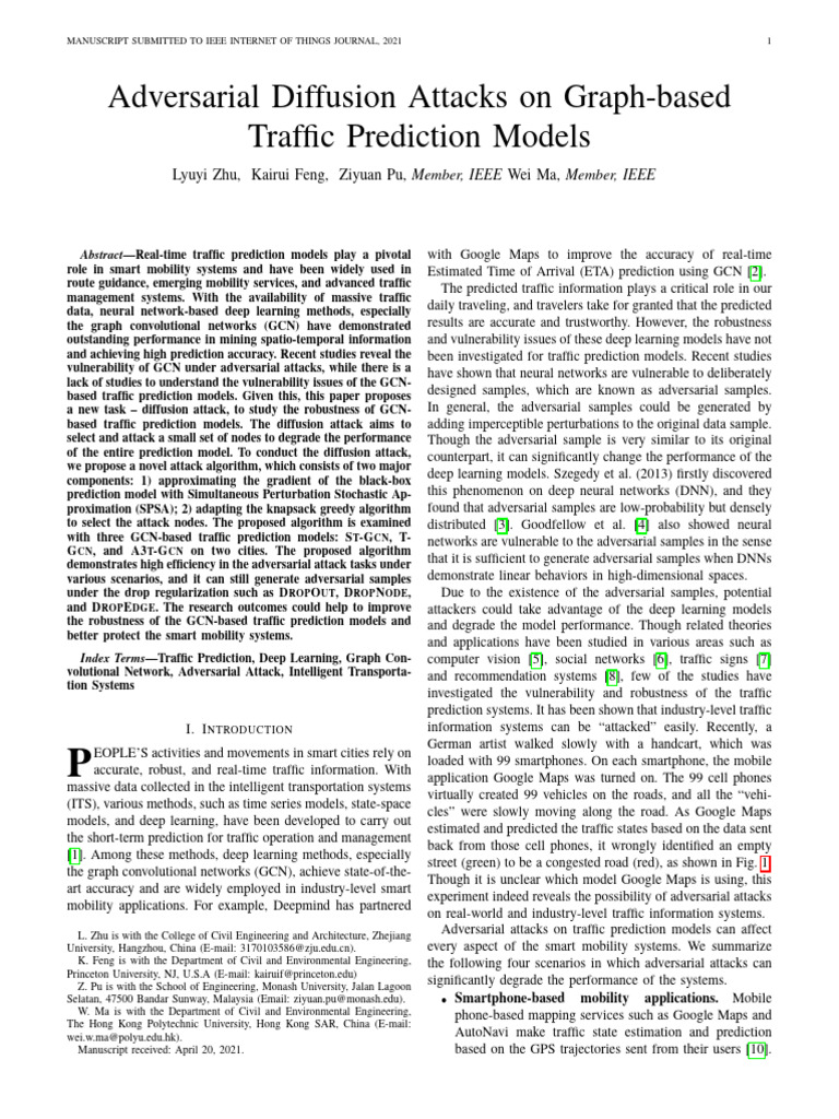 Adversarial Diffusion Attacks On Graph-Based | PDF | Deep Learning ...