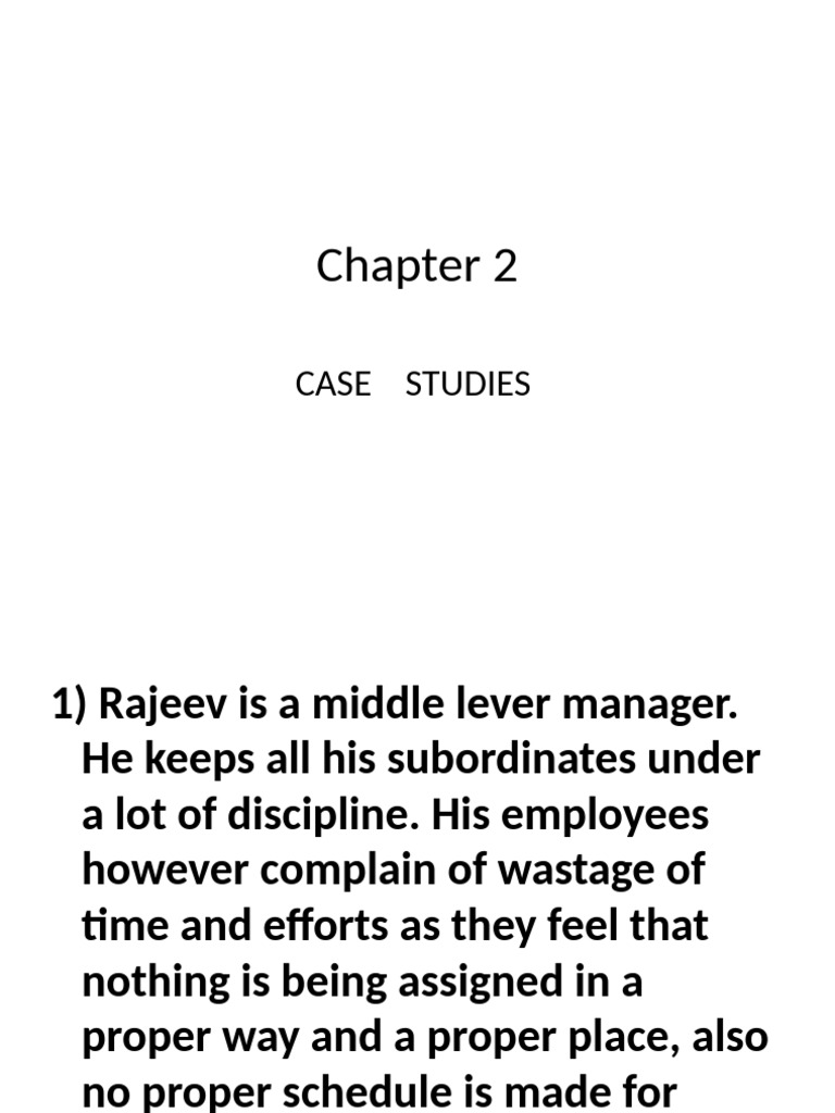 Chapter 2 Case Studies | PDF | Turnover (Employment) | Business