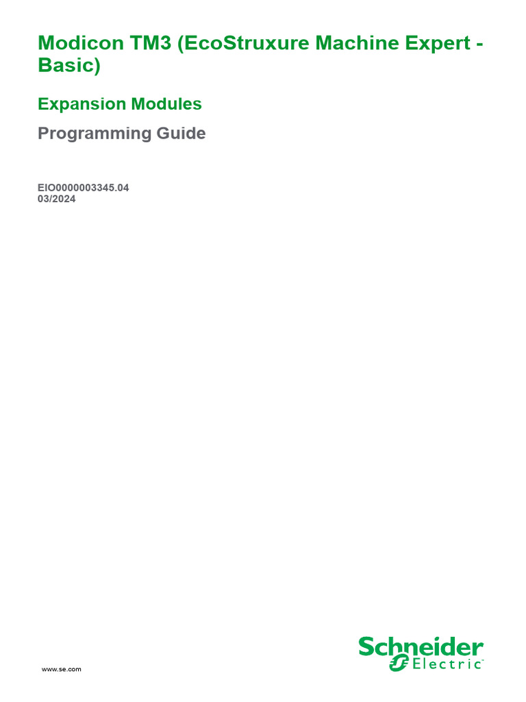 TM3 Programming Guide BASIC en EIO0000003345 04 | PDF | Input/Output | International ...