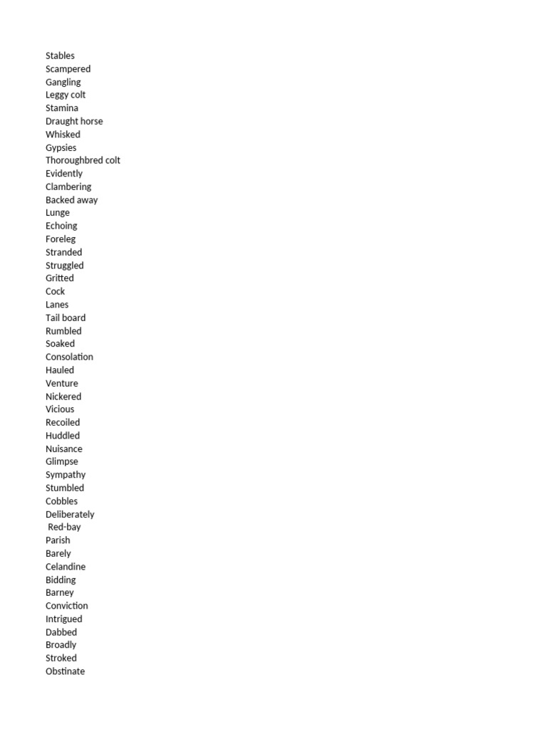 Understanding Horse Vocabulary | PDF | Horses