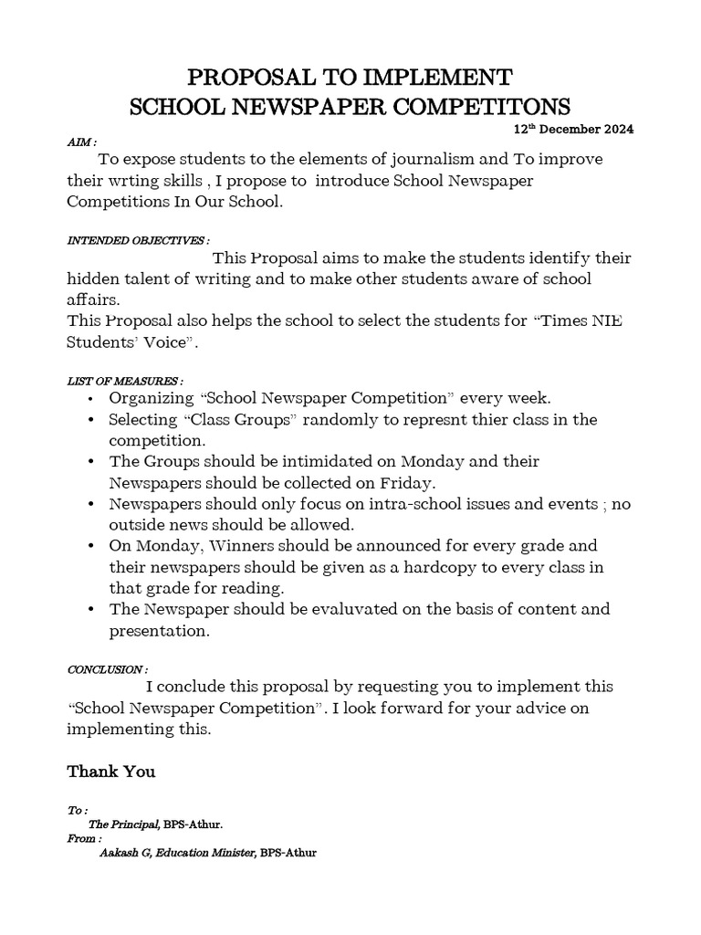 Debate Class Proposal | PDF