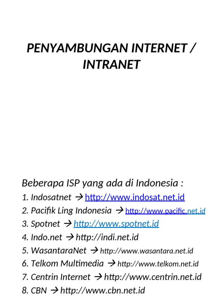 TIK 9.1 - 5 Penyambungan Internet - Sambungan Net | PDF